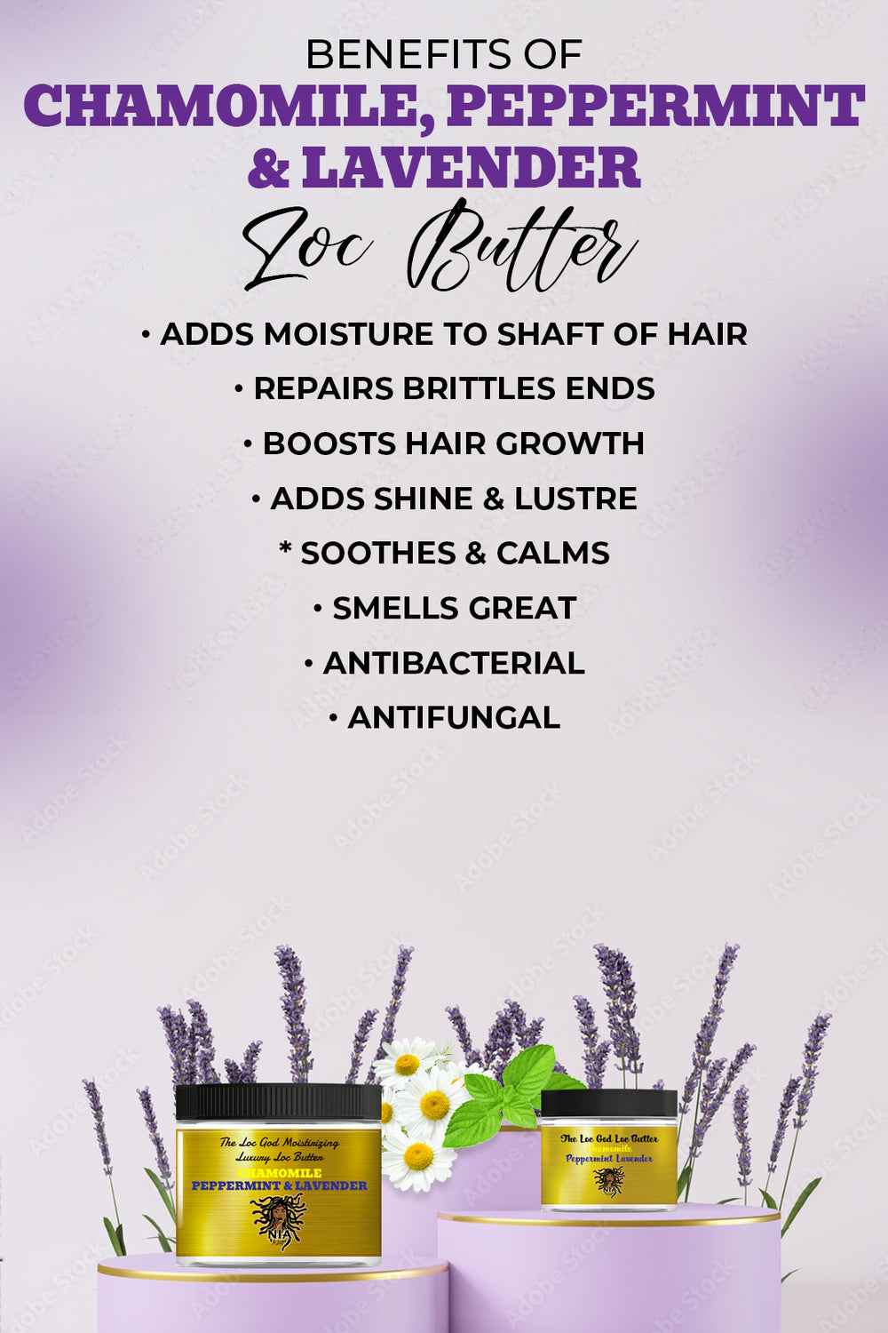 Loc Butter - Chamomile, Peppermint + Lavender